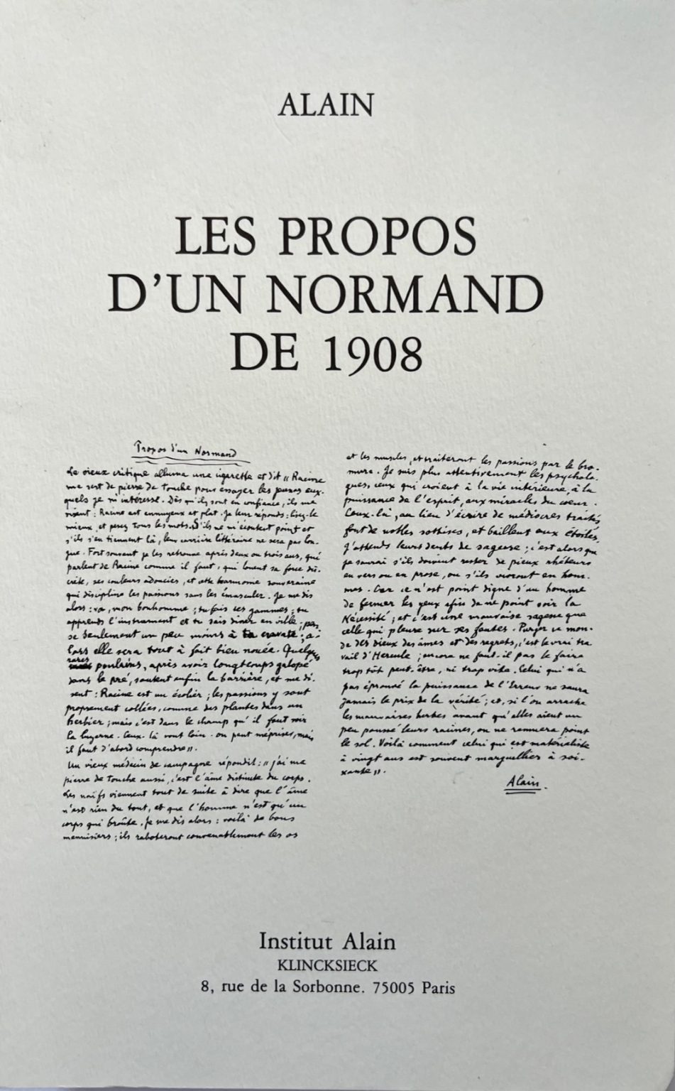 Où se procurer les livres d’Alain ? - Philosophe Alain